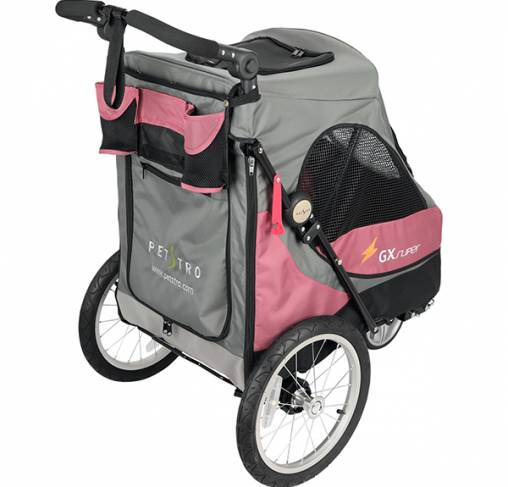 Petstro Safari – עגלה לכלבים 3 גלגלים Petstro 3-Wheel Buggy Grey/Pink ...
